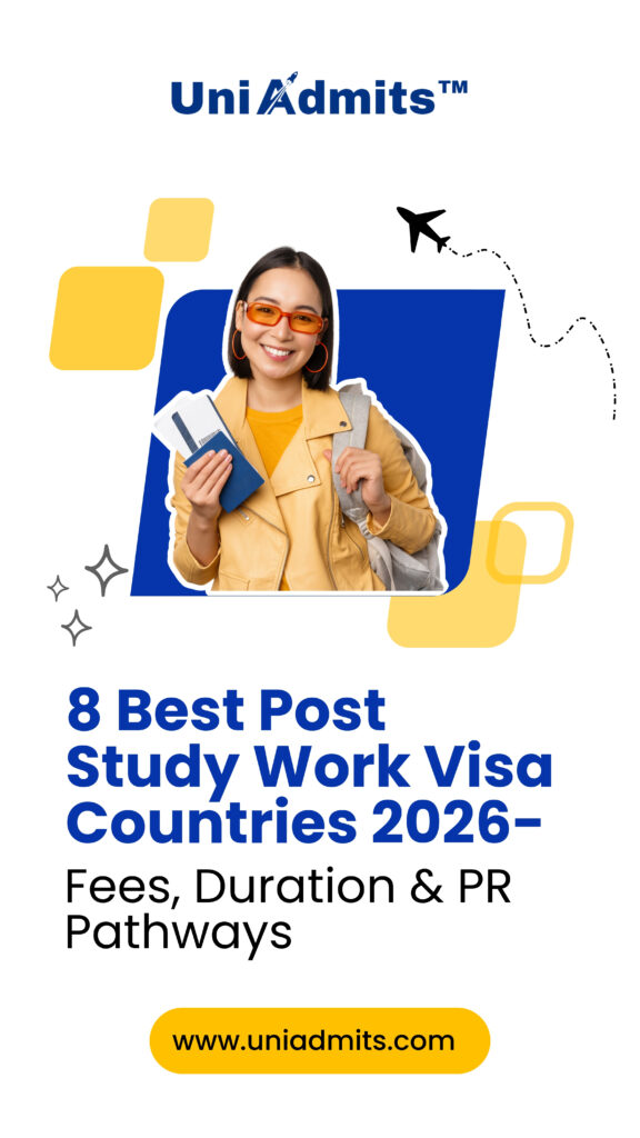 8 Best Post Study Work Visa Countries 2026 — Fees, Duration & PR Pathways